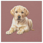 Yellow Labrador Retriever Fabric | Zazzle