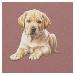 Yellow Labrador Retriever Fabric | Zazzle
