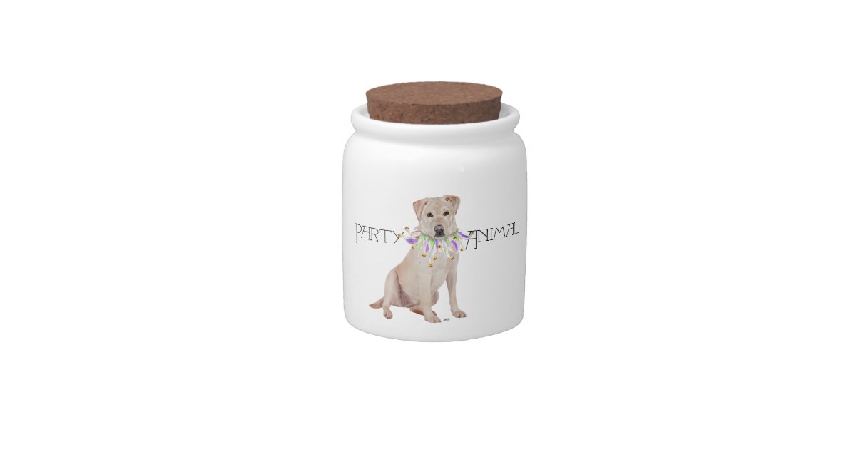 Yellow Labrador Retriever Party Candy Jar | Zazzle