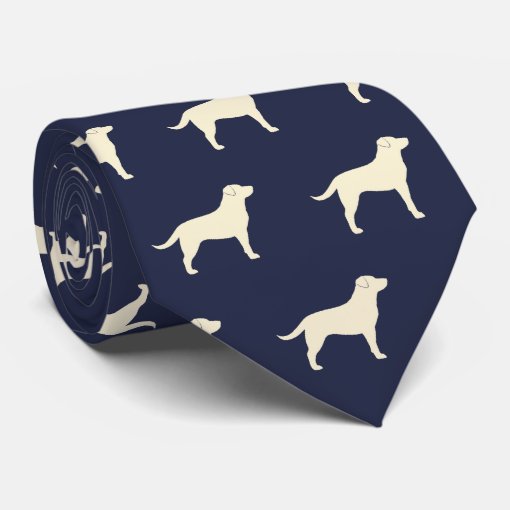 Yellow Labrador Retriever Silhouettes Pattern Neck Tie | Zazzle