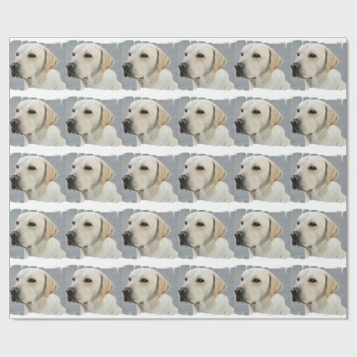 Yellow Labrador Retriever Wrapping Paper | Zazzle