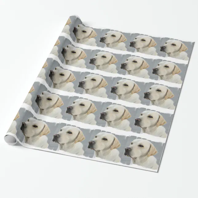 Yellow Labrador Retriever Wrapping Paper | Zazzle