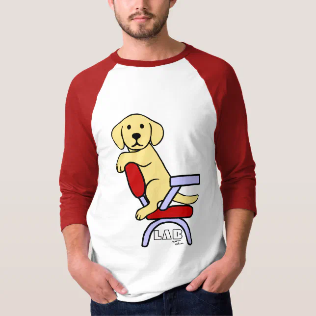 Yellow Labrador Student 3 Cartoon T-Shirt | Zazzle