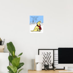 Yellow Labrador Tartan Scarf Poster | Zazzle