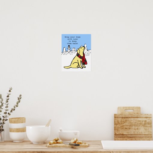 Yellow Labrador Tartan Scarf Poster | Zazzle