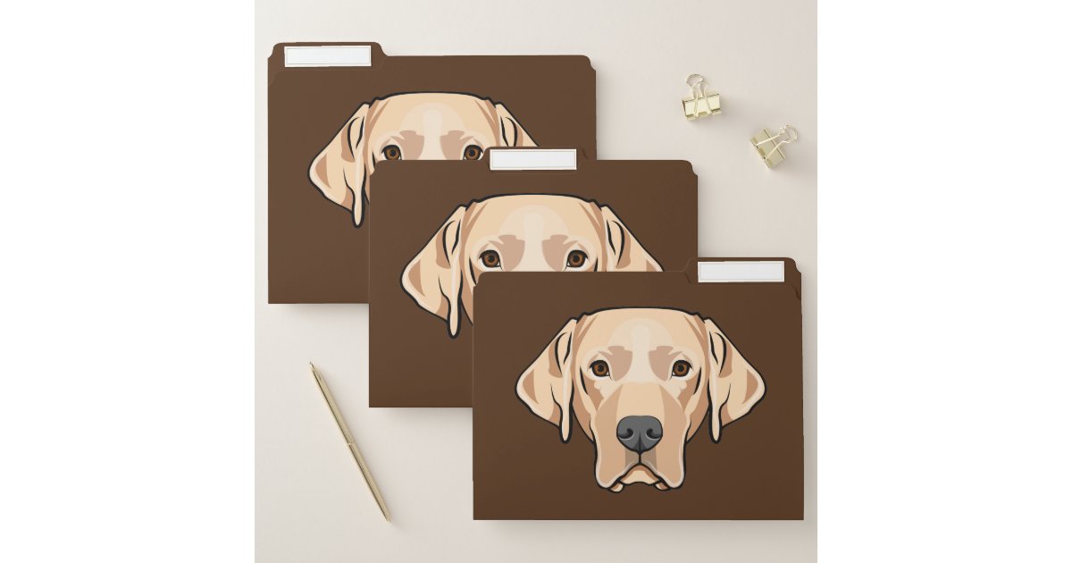 Yellow Labs Dogs Design File Folders Set | Zazzle