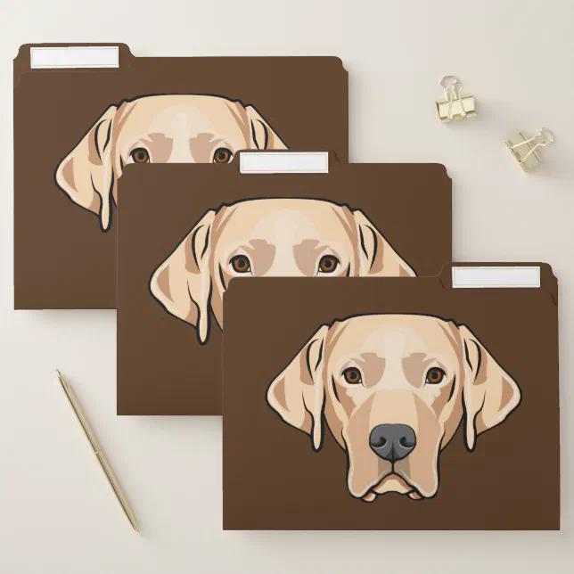 Yellow Labs Dogs Design File Folders Set | Zazzle