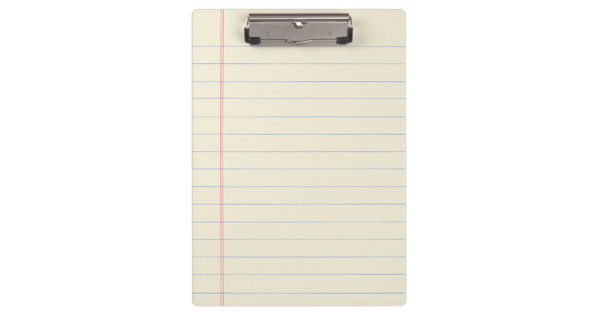Yellow Legal Pad Clipboard | Zazzle