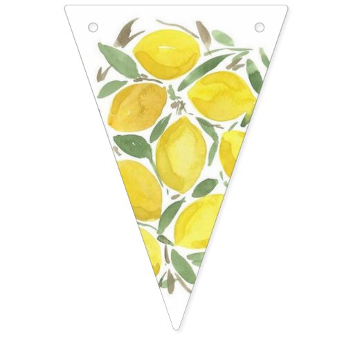 Yellow Lemon Bunting Flags | Zazzle
