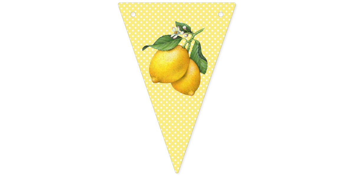 Yellow Lemon Bunting Flags | Zazzle