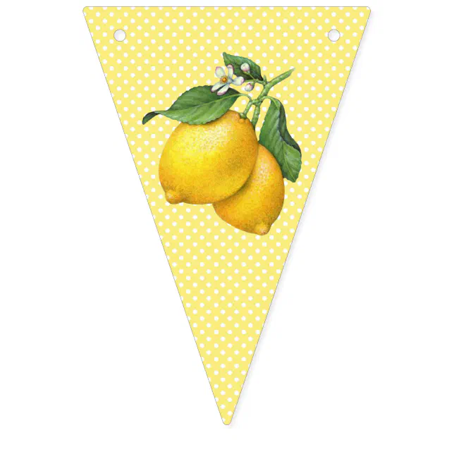 Yellow Lemon Bunting Flags | Zazzle