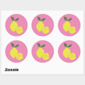 Yellow Lemon Classic Round Sticker | Zazzle