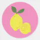 Yellow Lemon Classic Round Sticker | Zazzle