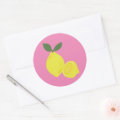 Yellow Lemon Classic Round Sticker | Zazzle