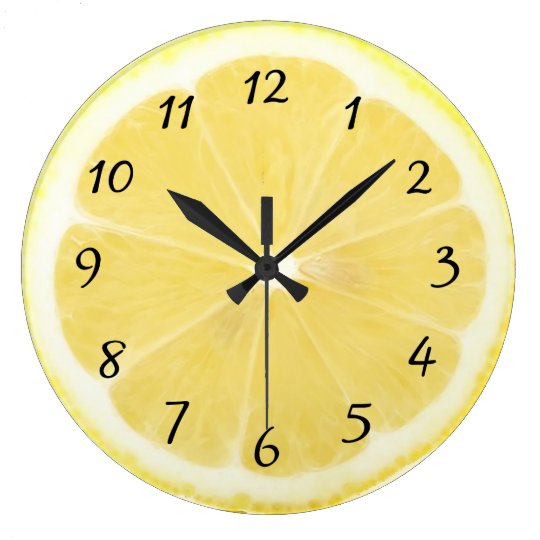 Yellow Lemon Kitchen Clock | Zazzle.com