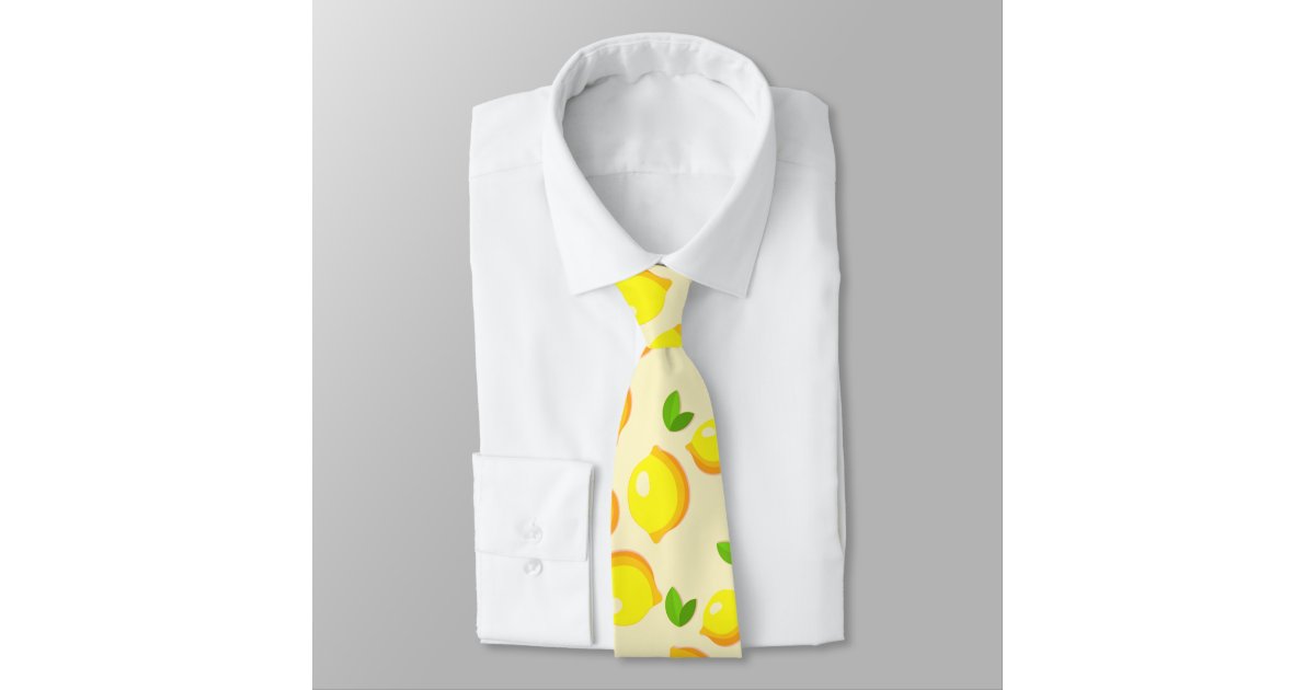 Yellow Lemons Neck Tie | Zazzle