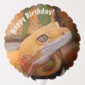 Yellow Leopard Gecko Happy Birthday Balloon | Zazzle