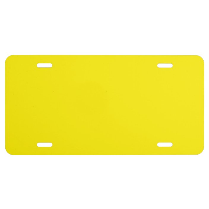 “Yellow” License Plate | Zazzle.com