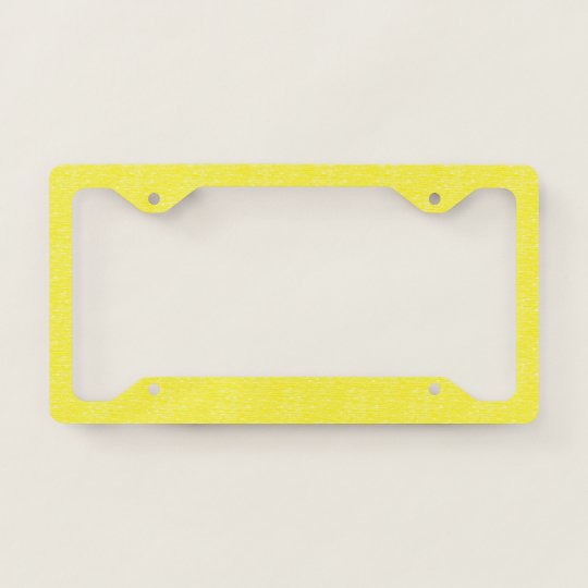 Yellow License Plate Frame | Zazzle.com