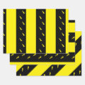 Yellow lightning bolts pattern wrapping paper sheets | Zazzle