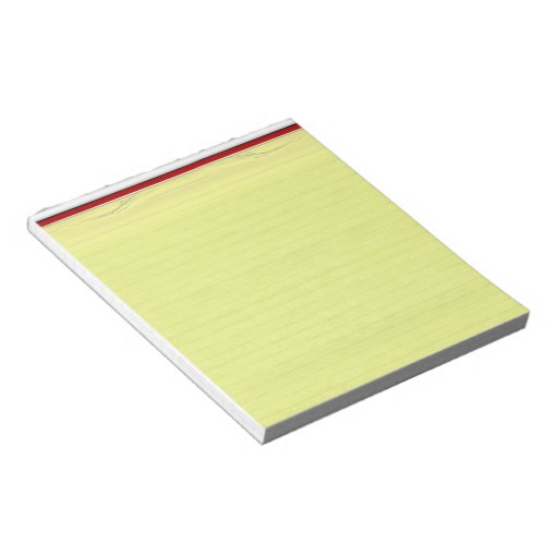Yellow Lined School Paper Background Notepad | Zazzle