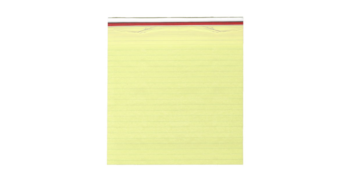 Yellow Lined School Paper Background Notepad | Zazzle