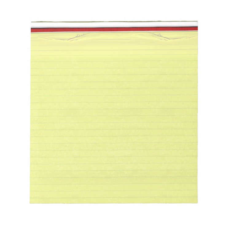 Yellow Lined School Paper Background Notepad | Zazzle