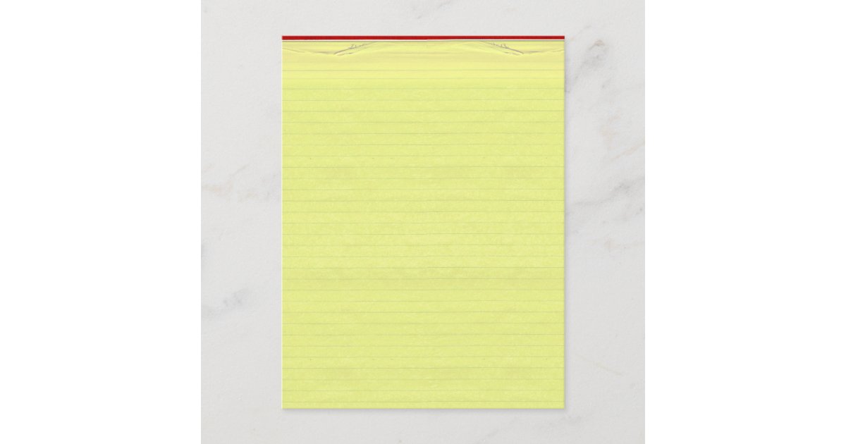 Yellow Lined School Paper Background Postcard | Zazzle