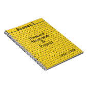 Yellow Lined School Paper Homework Assignments Notebook | Zazzle