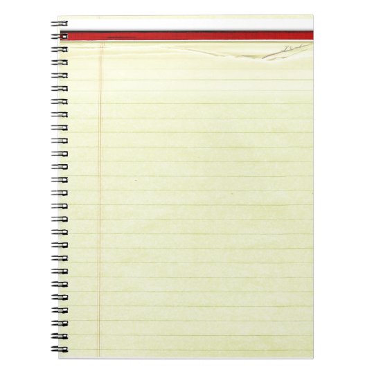 Yellow Lined School Paper Notebook | Zazzle.com