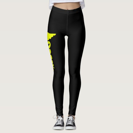 Yellow Medical Symbol Leggings | Zazzle