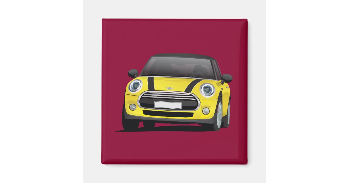 Yellow MINI Cooper Magnet | Zazzle