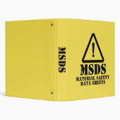 Yellow MSDS Material Safety Data Sheets Binder | Zazzle