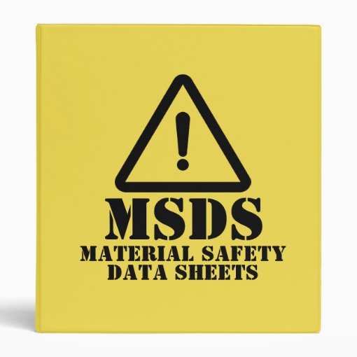 Yellow MSDS Material Safety Data Sheets Binder | Zazzle