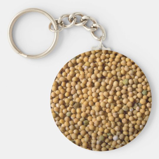 Yellow mustard seeds keychain | Zazzle.com