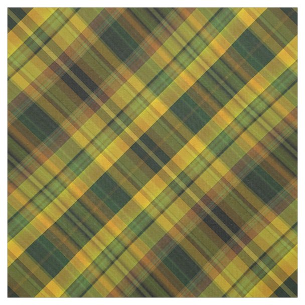 Green and yellow plaid fabric | Zazzle.com