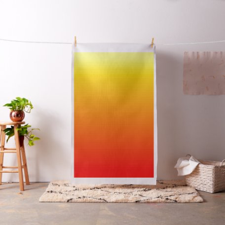 Red Yellow & Orange Mosaic Geometric Pattern Fabric | Zazzle