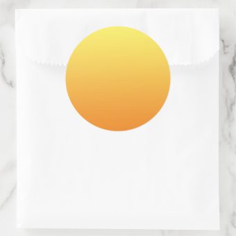 Yellow & Orange Ombre Classic Round Sticker | Zazzle