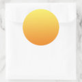 Yellow & Orange Ombre Classic Round Sticker | Zazzle