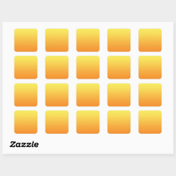 Yellow & Orange Ombre Square Sticker | Zazzle