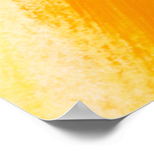 Yellow Orange Painting Pattern Poster | Zazzle