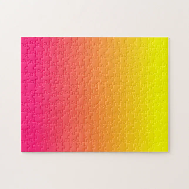 Yellow Orange Pink Ombre Jigsaw Puzzle | Zazzle
