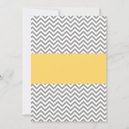 Yellow Owl Gray Chevron Baby Shower Invitation | Zazzle