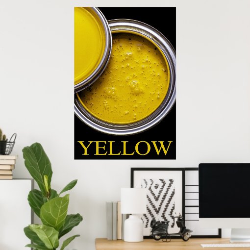 Yellow paint poster | Zazzle