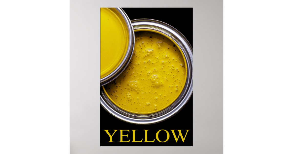Yellow paint poster | Zazzle