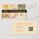 Yellow Peach Quilt Patchwork Handmade Clothing Business Card | Zazzle