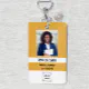 Yellow | Photo Employee Logo or QR CODE Security Badge | Zazzle