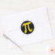 Yellow pi mathematical symbol on black stickers | Zazzle