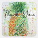 Yellow Pineapple Fruit Beachy Thank You Square Sticker | Zazzle
