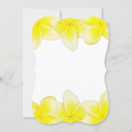 Yellow Plumeria Frangipani Wedding Invitations | Zazzle